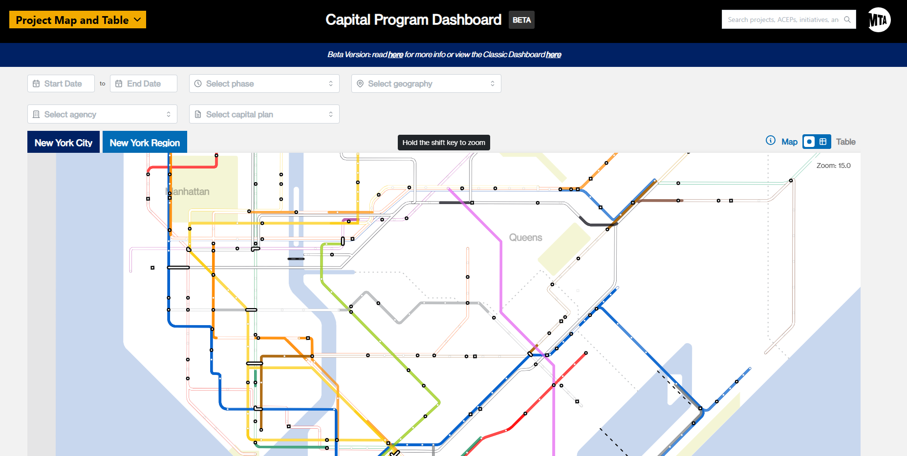 MTA Launches New Capital Program Dashboard